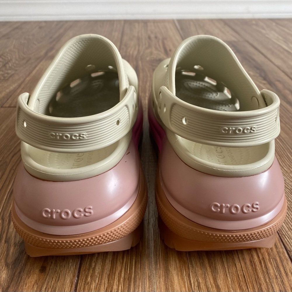 New Crocs Mega Crush Color Dip Clogs In Bone/Multi Wo… - Gem
